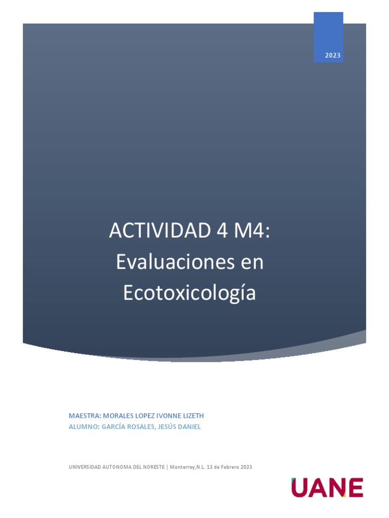 Actividad4 M4 | PDF | Toxicología | Toxicidad
