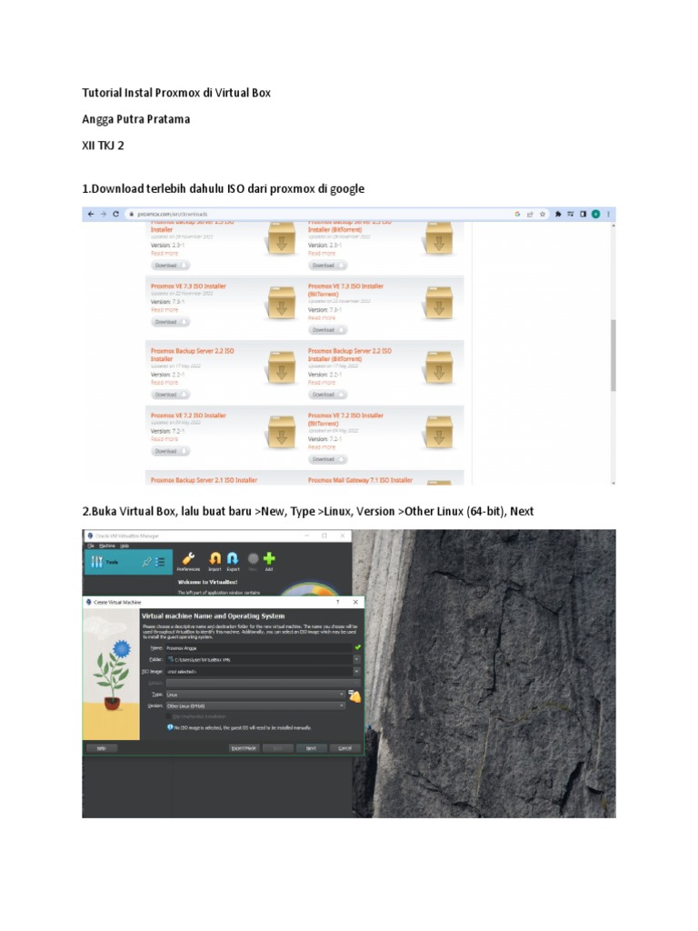 Tutorial Instal Proxmox Di Virtual Box | PDF