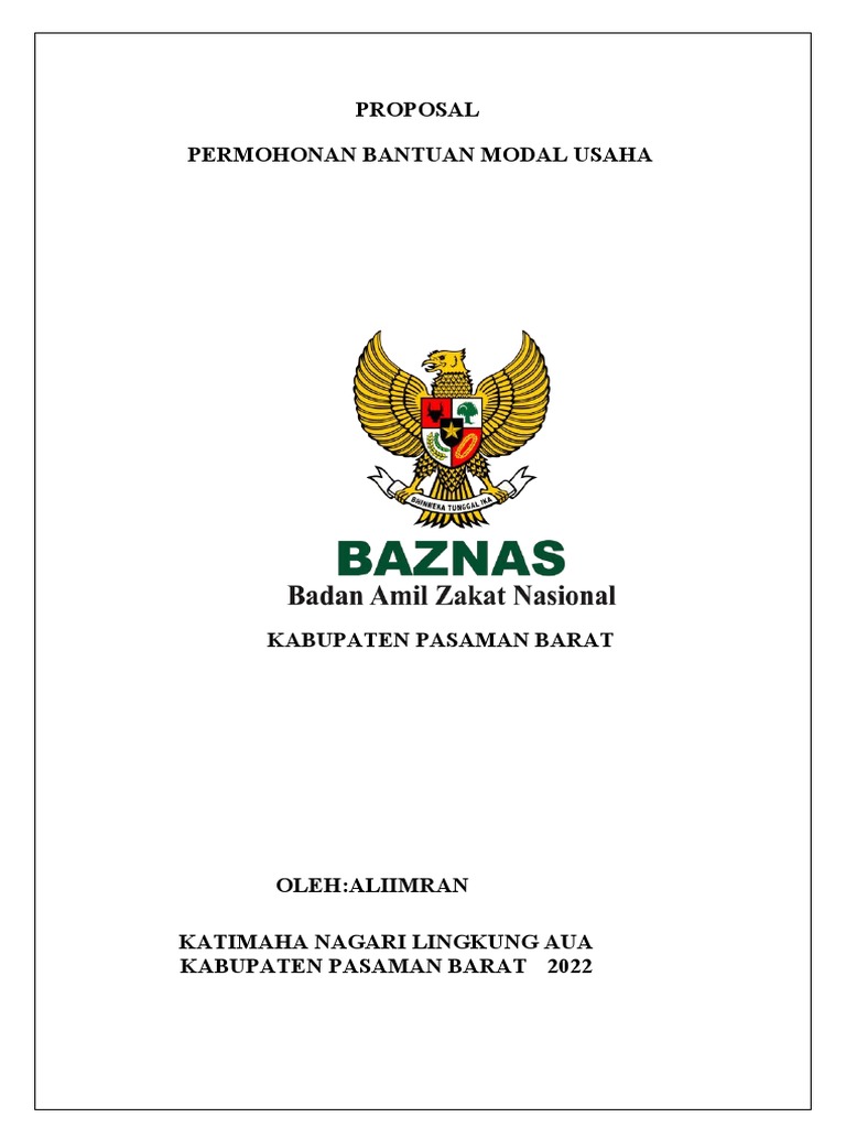 Proposal Permohonan Bantuan Modal Usaha | PDF Proposal Permohonan Bantuan Modal Usaha | PDF