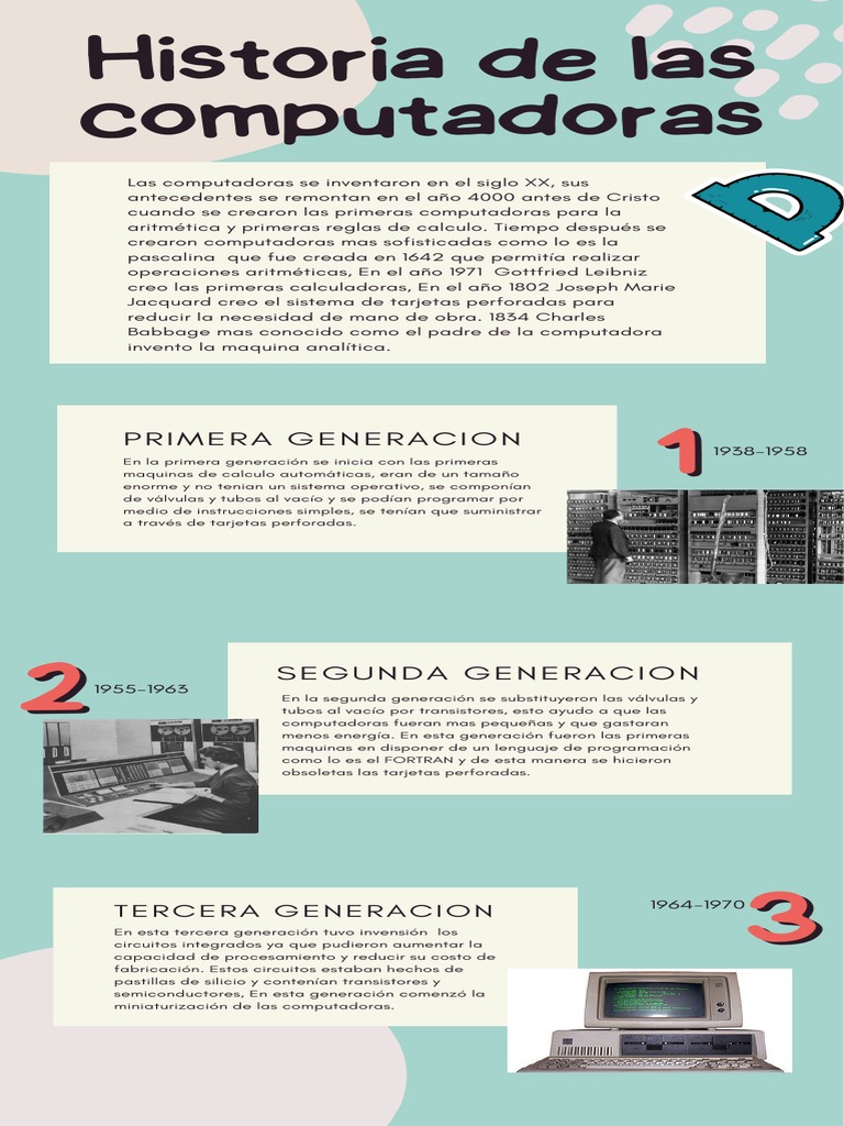 Evolución de las Generaciones de Computadoras | PDF | Microprocesador ...