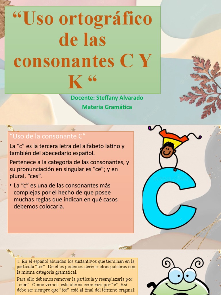 Uso Ortográfico de Las C Y K | PDF