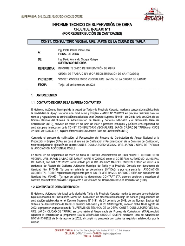 Informe Tecnico Odt 1 | Descargar gratis PDF | Seguro | Reaseguro