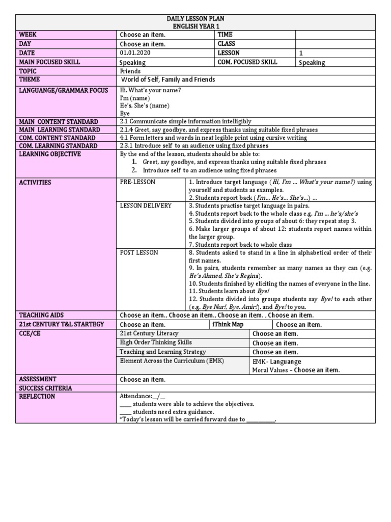 Friends | PDF | Lesson Plan | Curriculum