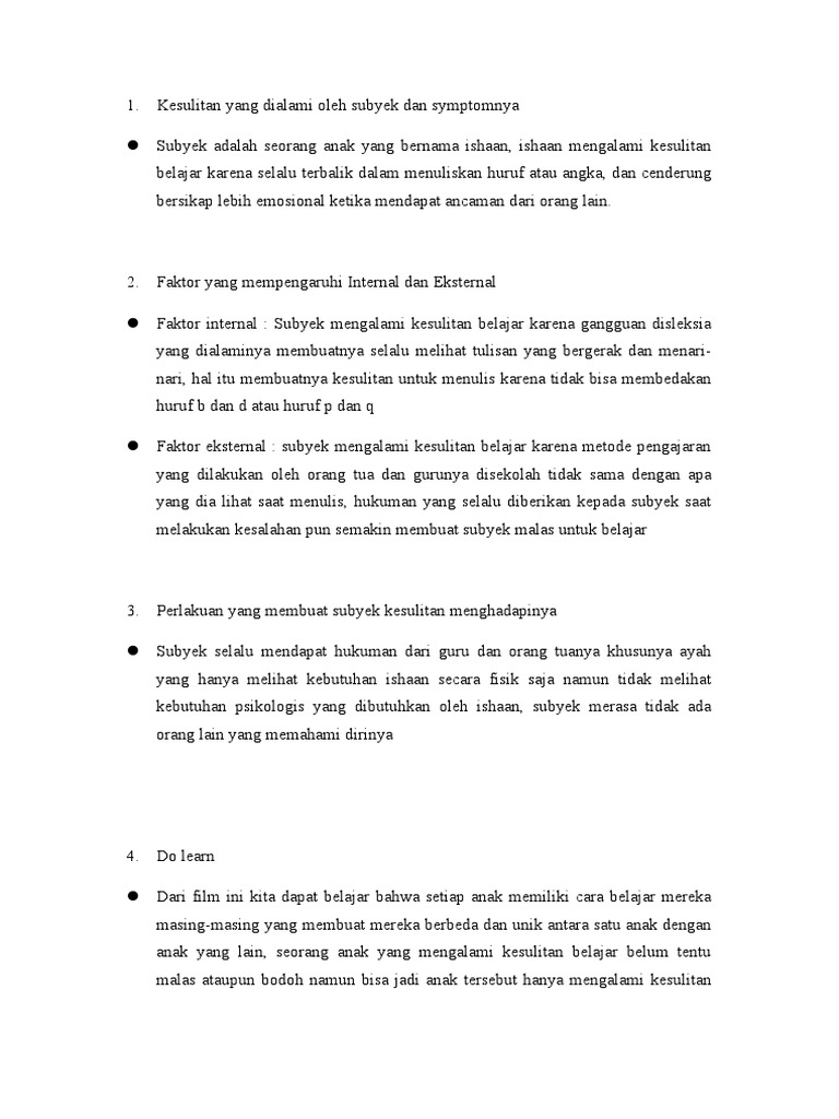 Tugas Review Film Taare Zameen Par Kevin | PDF