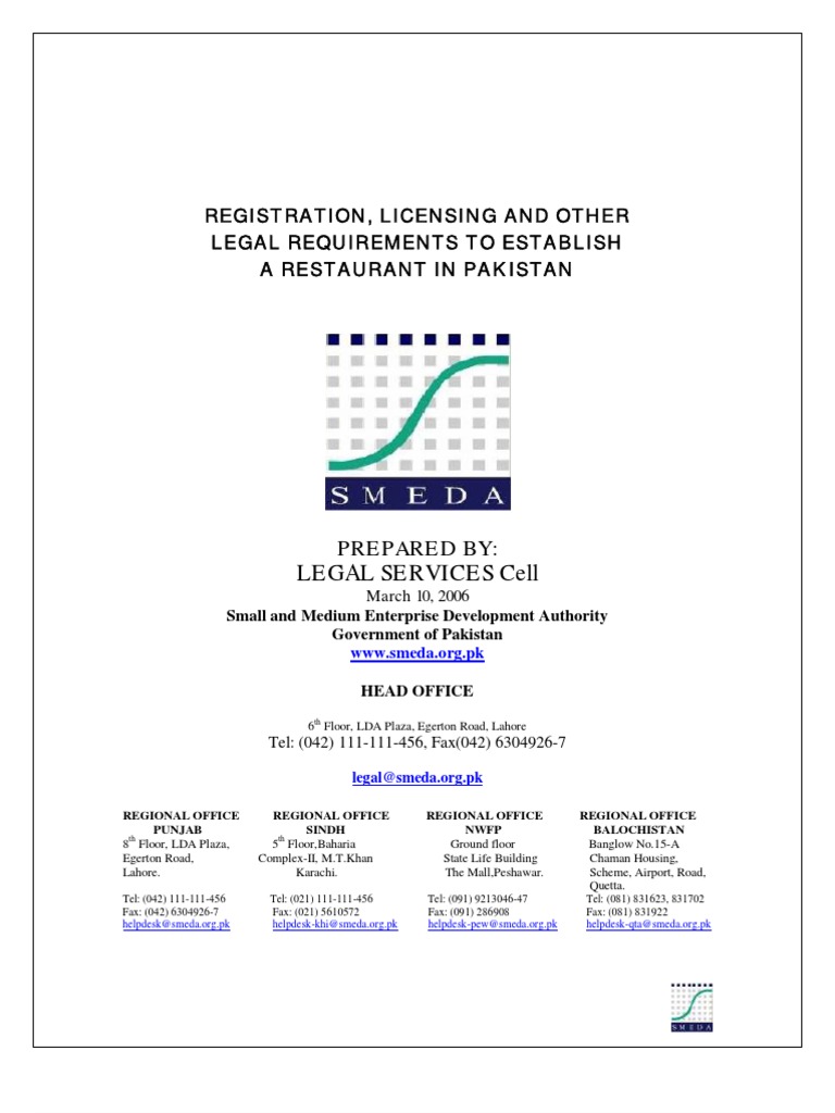 Requirements for Establishing a Restaurant in Pakistan: Registration ...