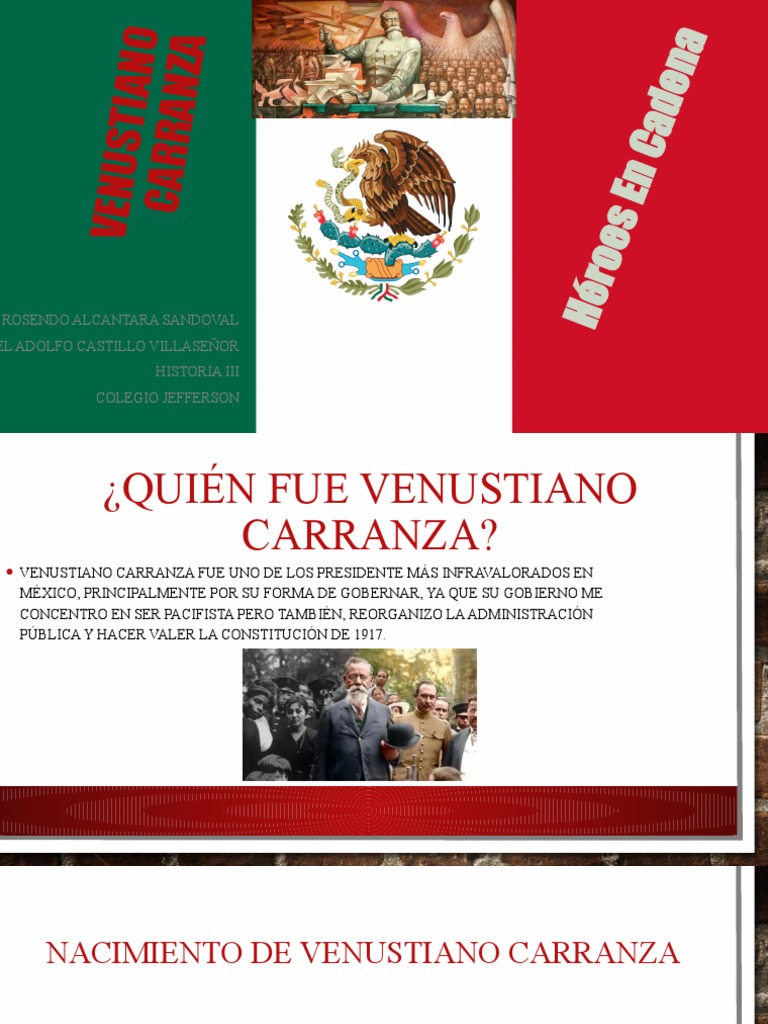 Biografía de Venustiano Carranza | PDF | México | Gobierno