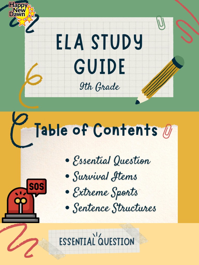 9th Grade ELA Survival Study Guide | PDF | History