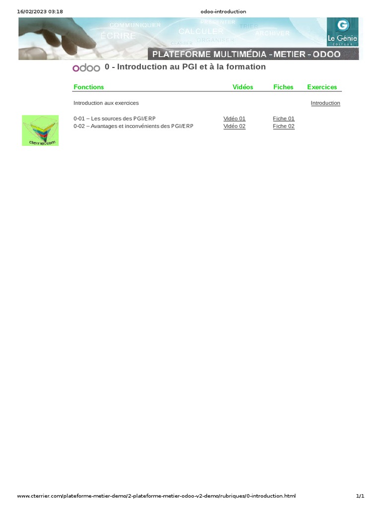 Odoo Introduction | PDF