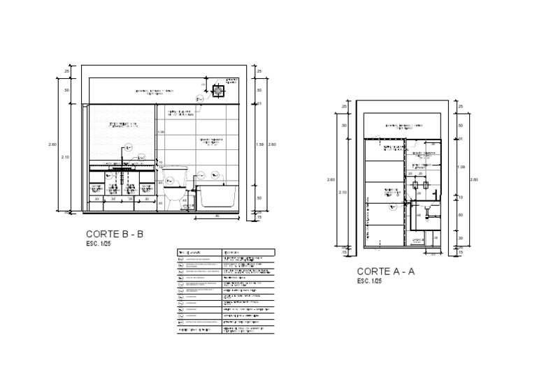 Planos y medidas para baño completo | PDF