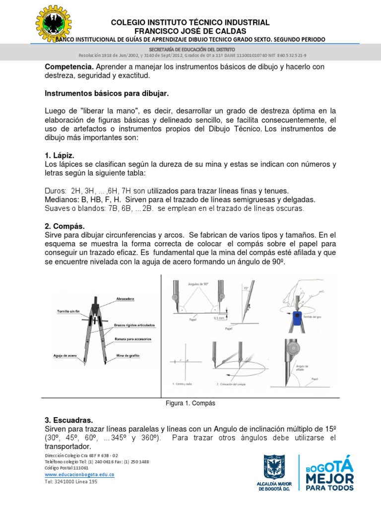 Guia 2. Manejo de Instrumentos Básicos | PDF | Dibujo | Geometría Elemental