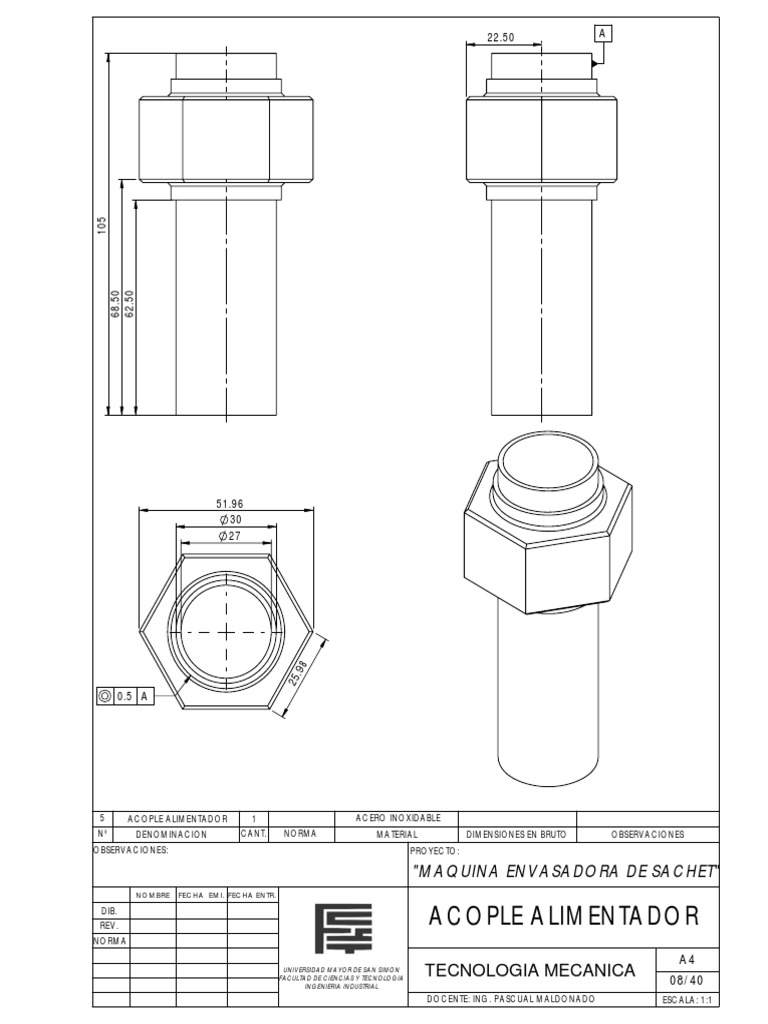 08 Brida de Acople Olla Aliment | PDF