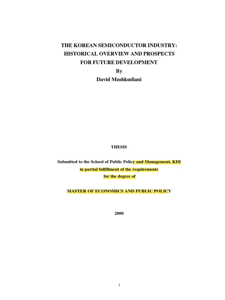 The Korean Semiconductor Industry | PDF | Samsung Electronics | South Korea