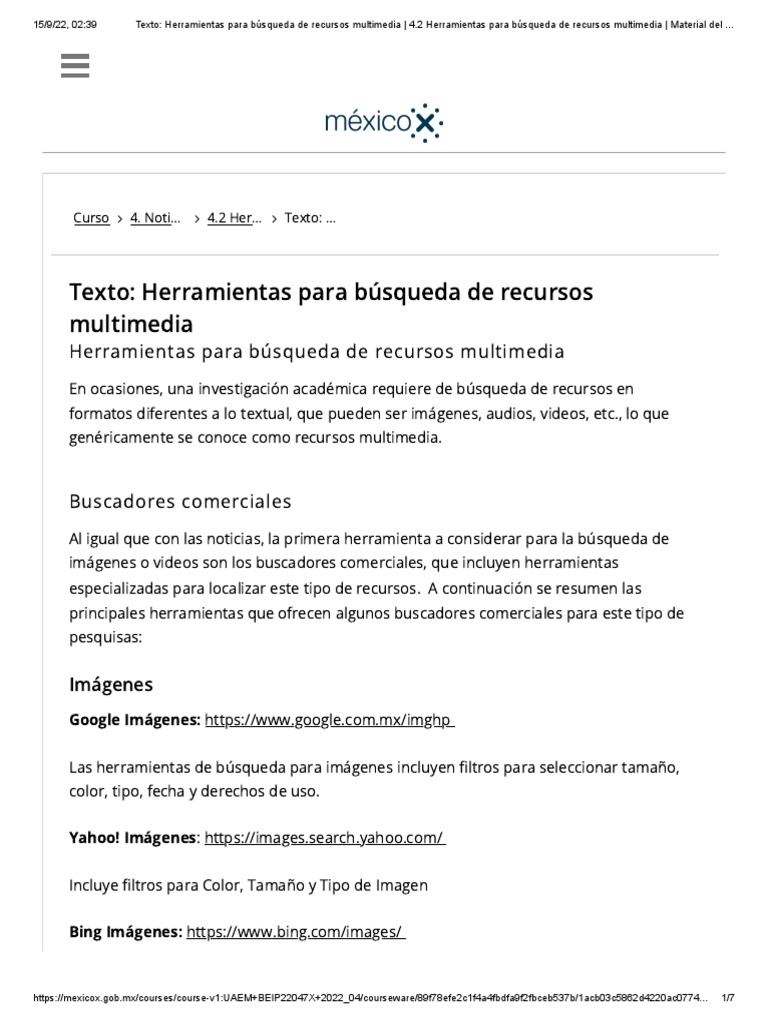 Herramientas para Búsqueda de Recursos Multimedia | PDF | Multimedia | Internet