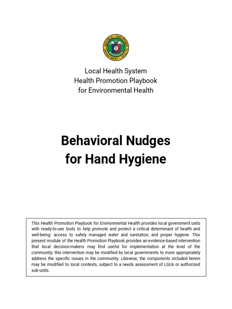 (DOH HPB) PA2 Playbook 2021 - Behavioral Nudges | PDF | Hand Washing ...
