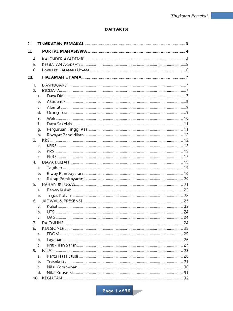 Buku Manual SIAKAD - Mahasiswa | PDF