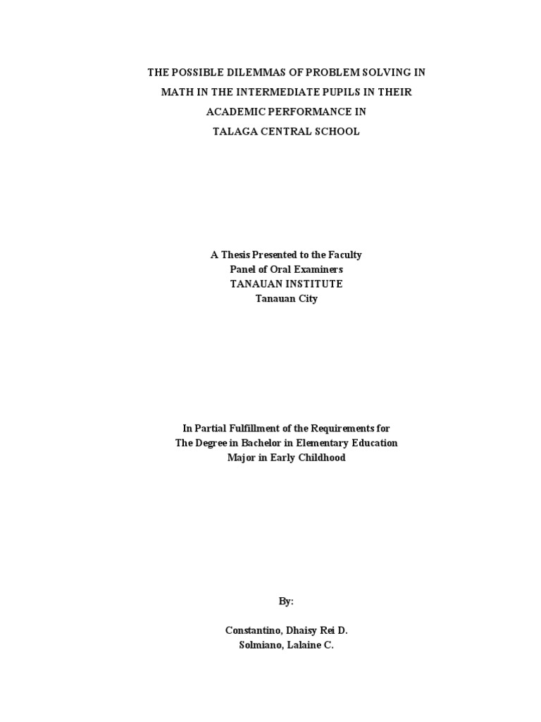 Thesis. 1 1 | PDF | Mathematics | Teachers