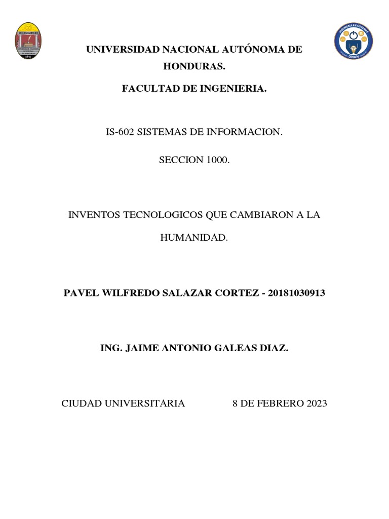 Inventos Que Cambiaron La Historia | PDF | Internet | Sociedad Inventos Que Cambiaron La Historia | PDF | Internet | Sociedad
