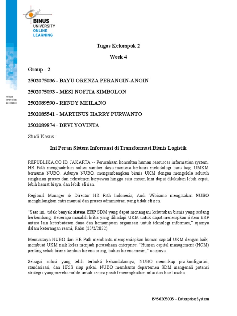 2212 Isys6305035 Doba TK2-W4-S5-R4 Team2 | PDF | Bisnis