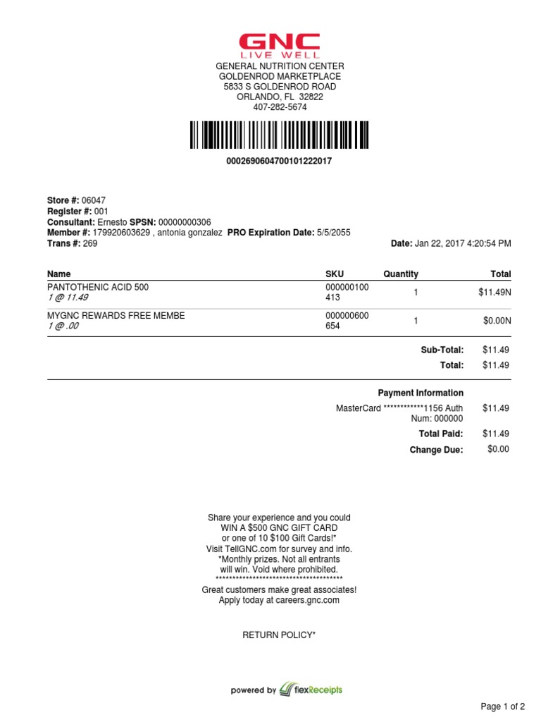 Receipt | PDF | Receipt | Gift Card