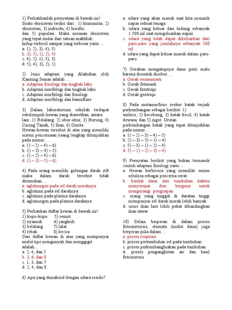 Latihan Imso-Ksn Ipa | PDF