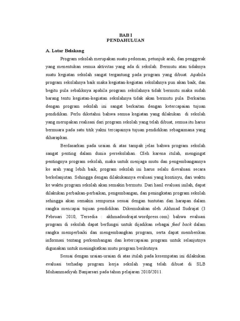 Contoh Monev Program Sekolah | PDF