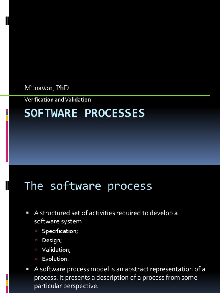 Se 07 Software Process Pdf Software Testing Formal Verification