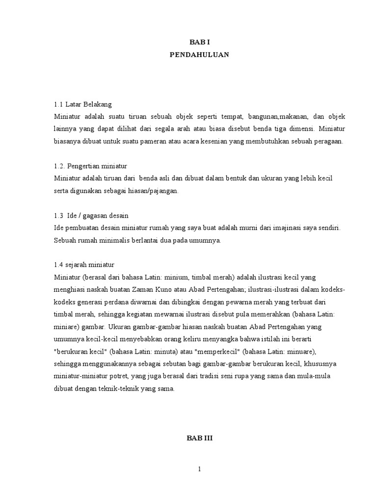 Ketikan Proposal 1-2 | PDF | Griya & Taman | Seni