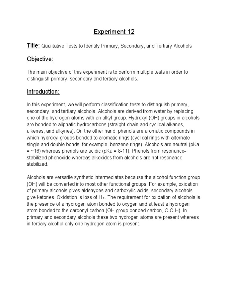 Experiment 12 Pdf Alkene Alkane