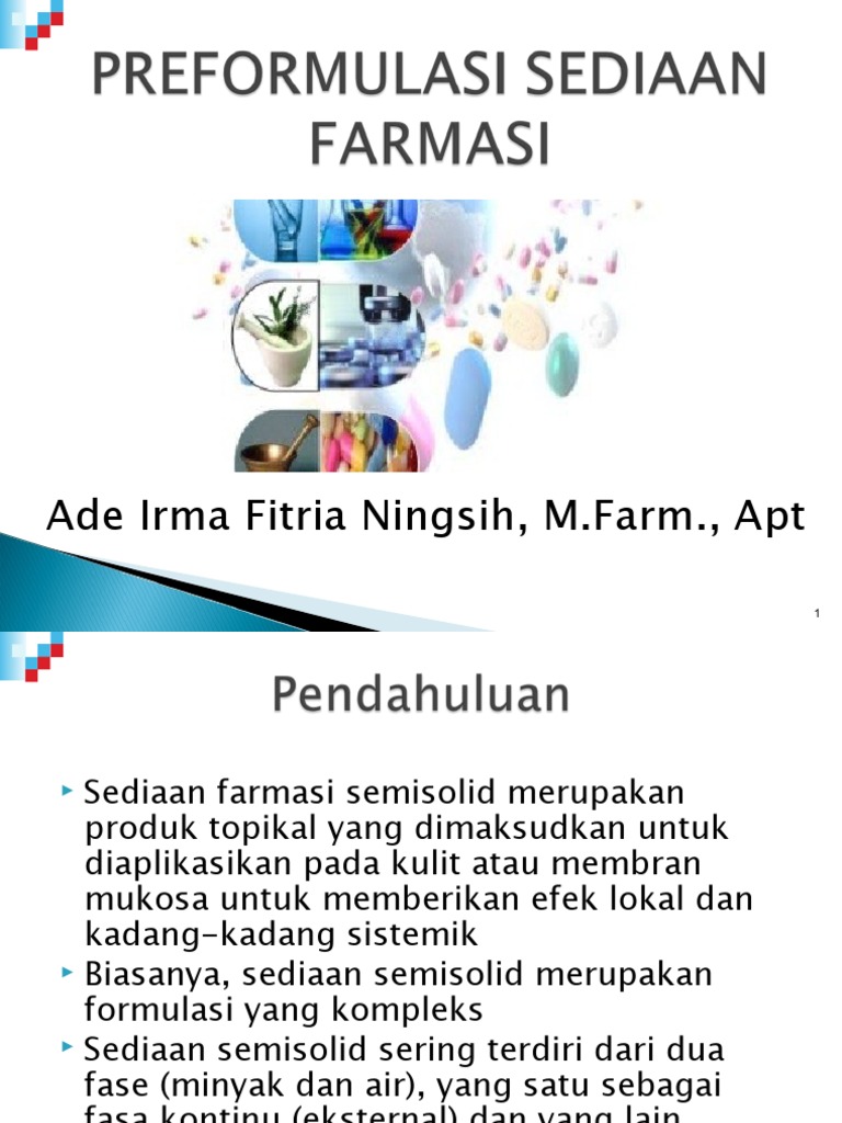 Preformulasi Sediaan Farmasi Liquid Semisolid | PDF
