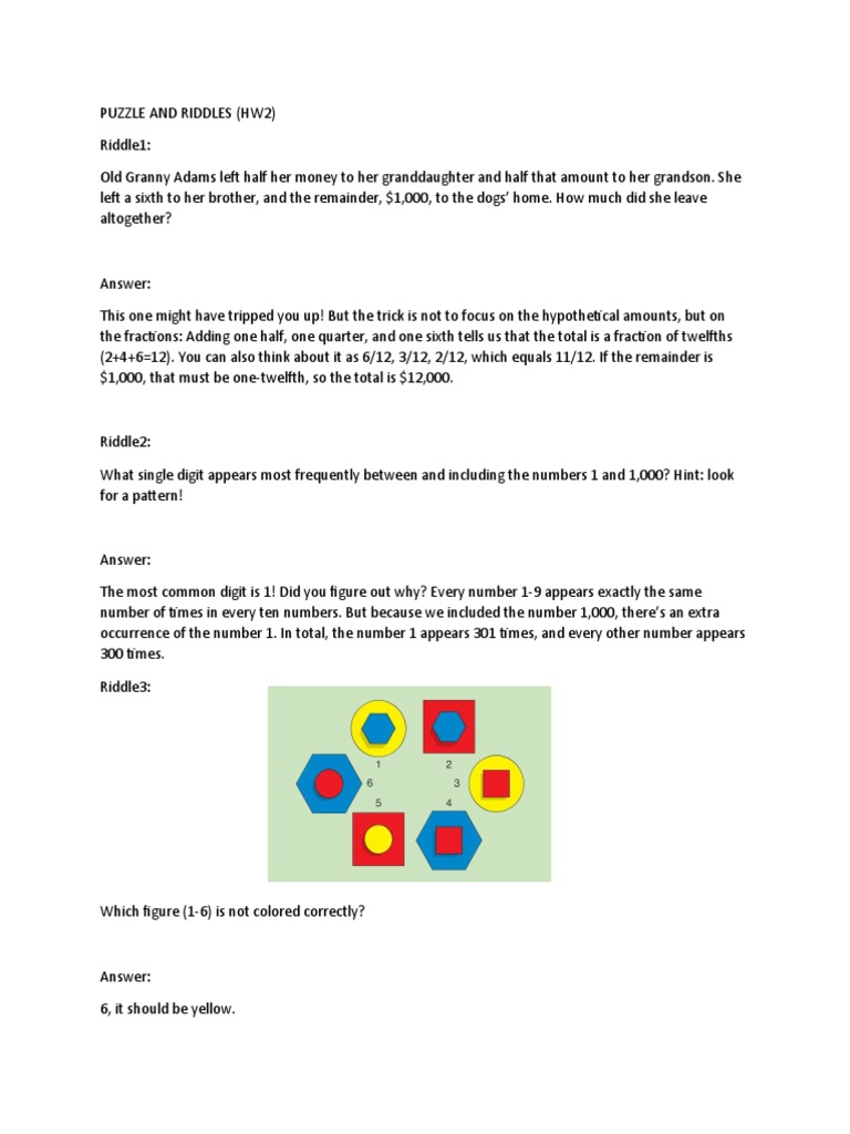 Granny Adams' Money Riddle Explained | PDF | Teaching Methods & Materials