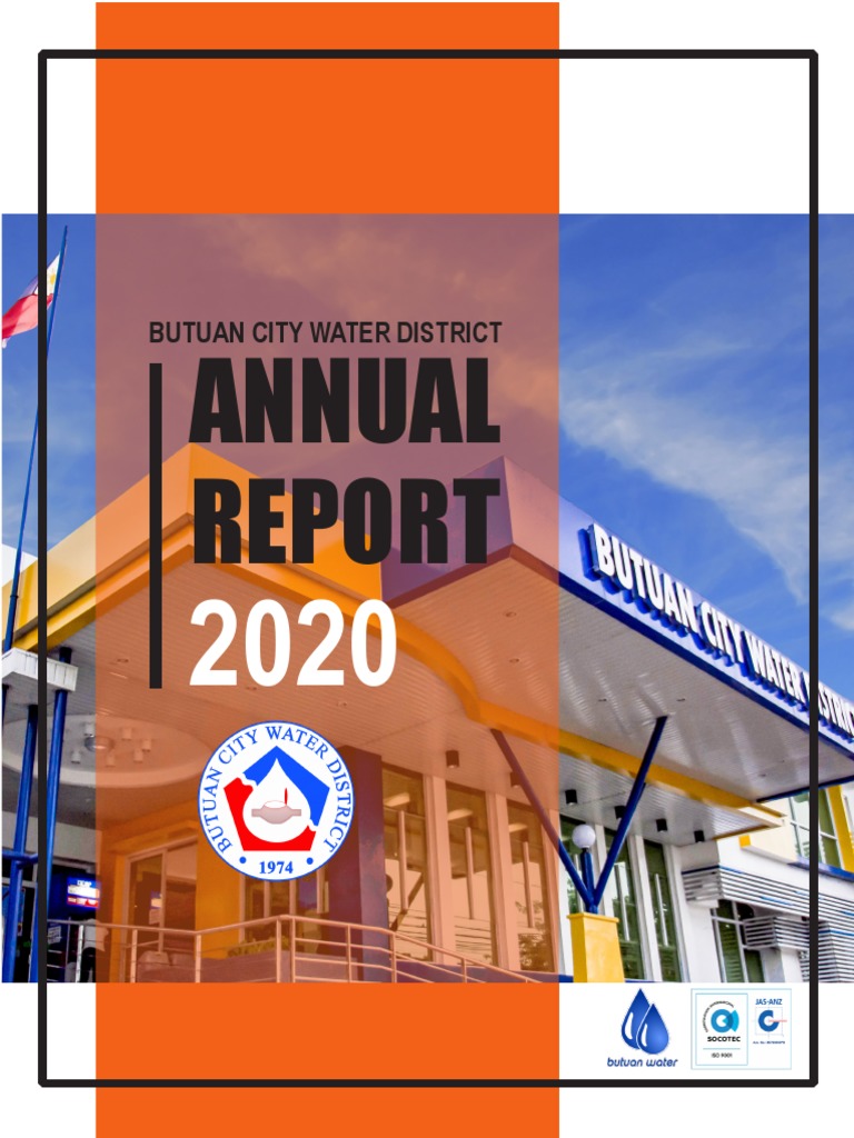 Butuan City Water District 2020 Report | PDF | Water Purification | Water