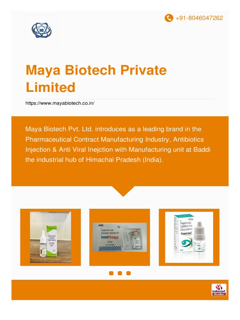 Maya Biotech Private Limited | PDF | Medical Treatments | Therapy