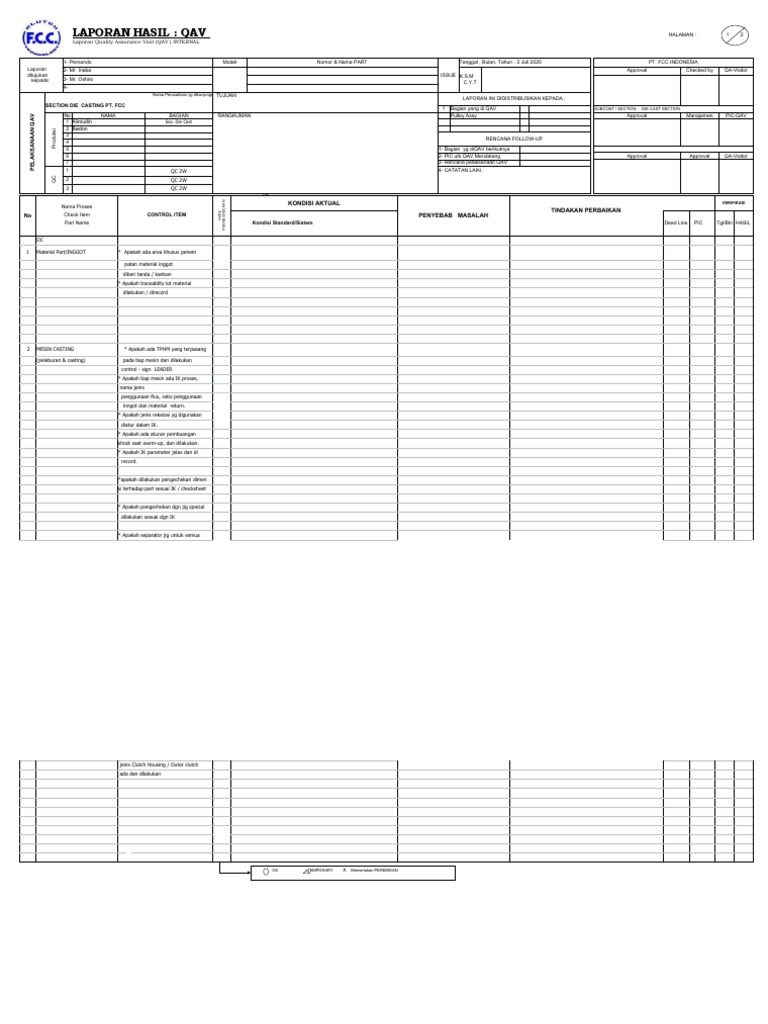 Qav-2 Bagian Die Cast | PDF