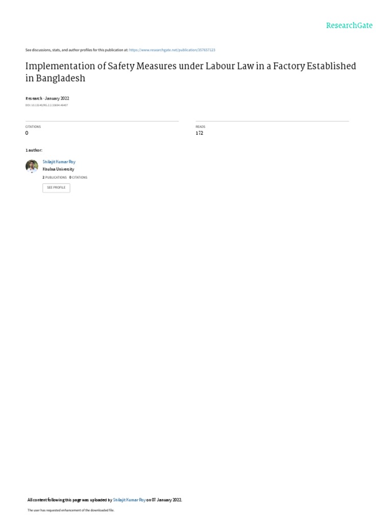 Implementation of Safety Measures | PDF | Occupational Safety And ...