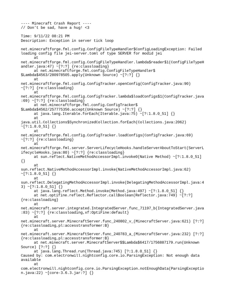 Crash 2022 11 09 202130 Server Pdf Java Programming Language Computer Science