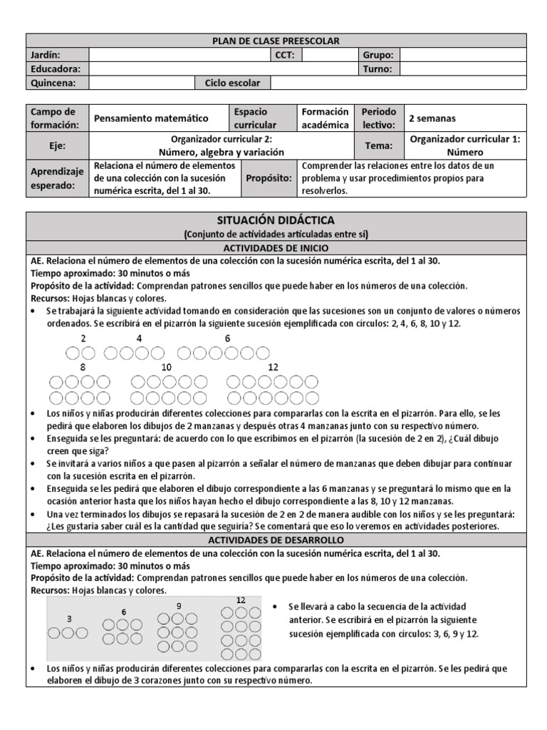 Relaciona El Número de Elementos de Una Colección Con La Sucesión ...