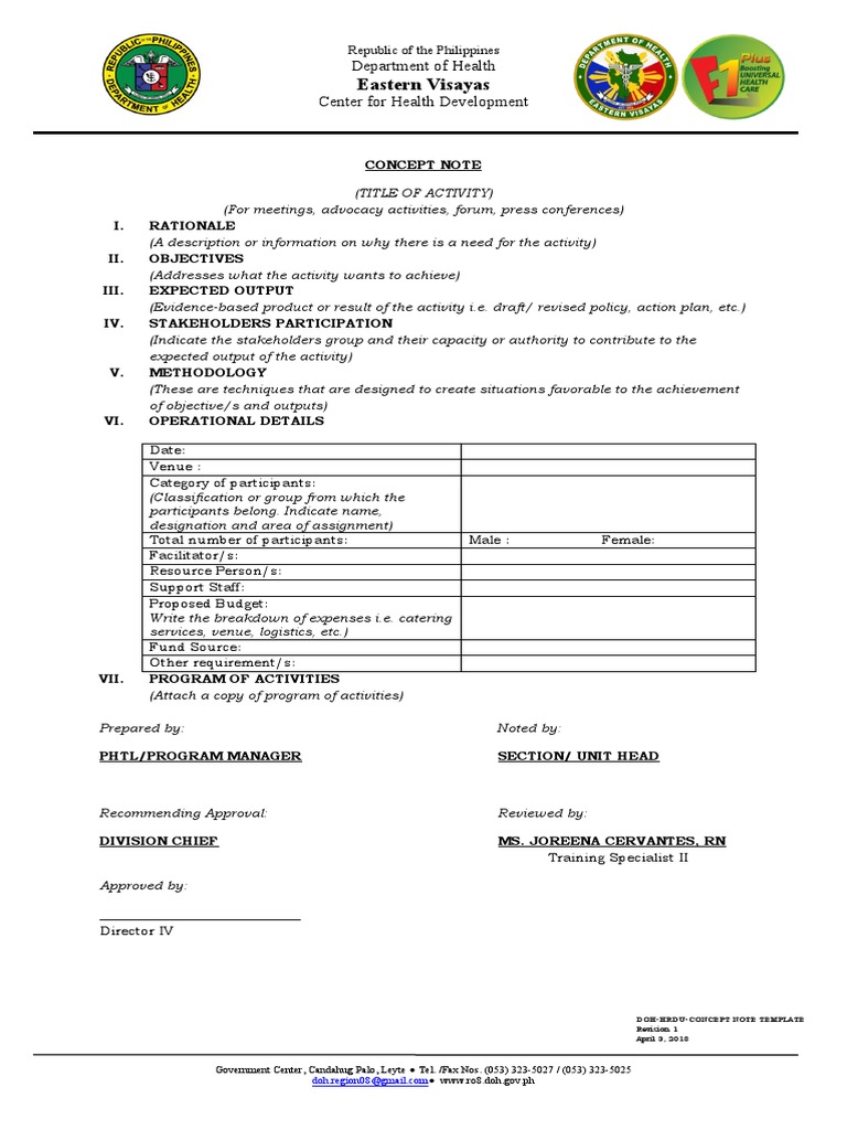Concept Note Template | PDF