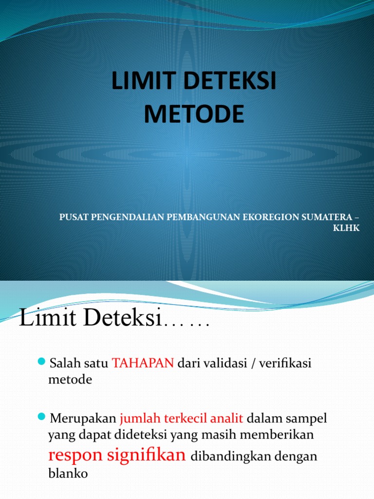 Limit Deteksi Metode | PDF