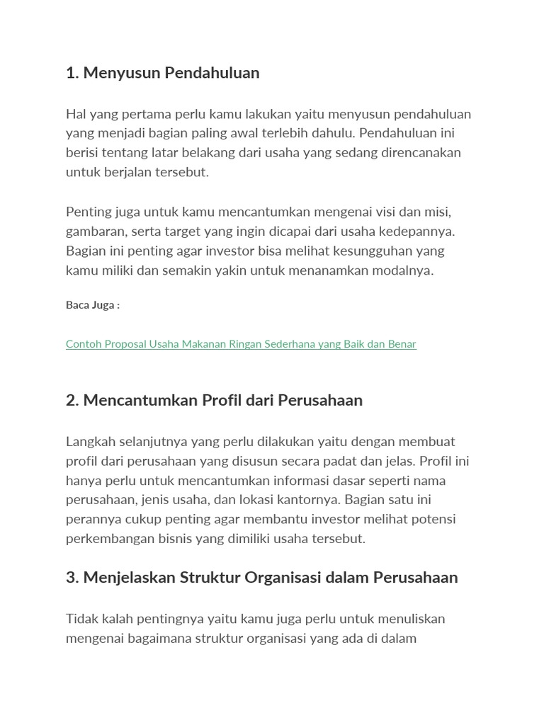 Contoh Pembuatan Proposal Penawaran Barang Unik | PDF