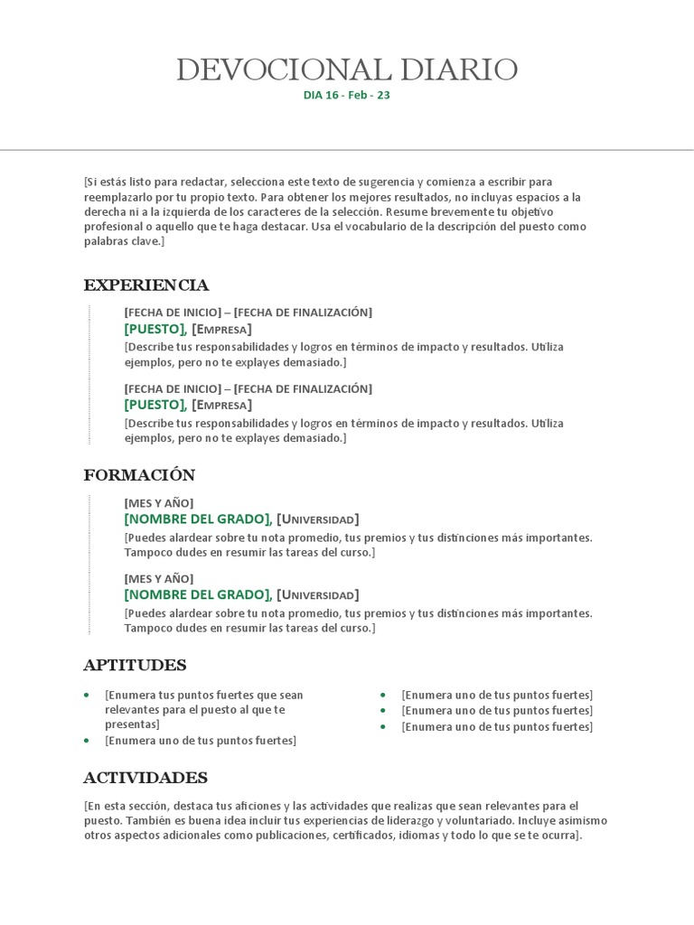 Formato Devocional | PDF