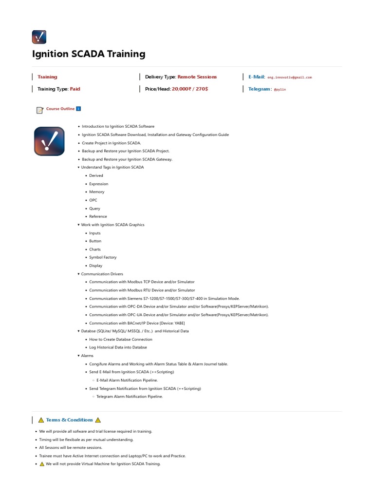 Ignition SCADA Training | PDF | Scada | Computer Science