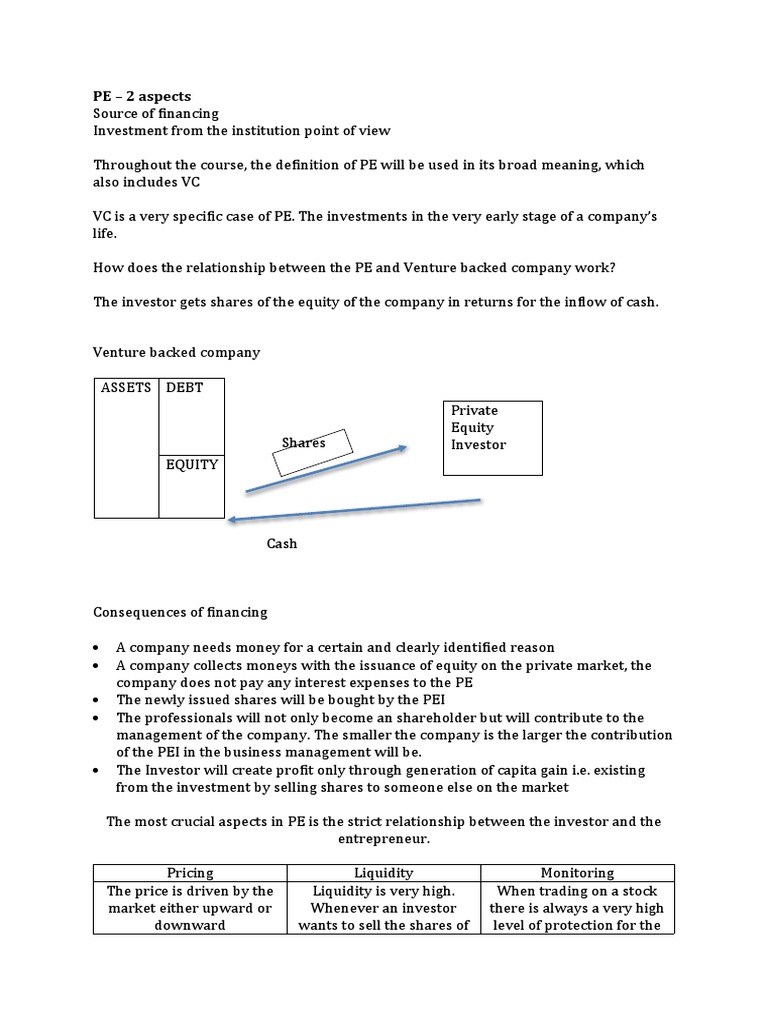 PE and VC | PDF | Stocks | Venture Capital