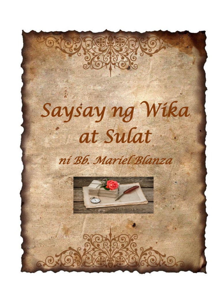 Saysay NG Wika at Sulat Ni Mariel Blanza | PDF