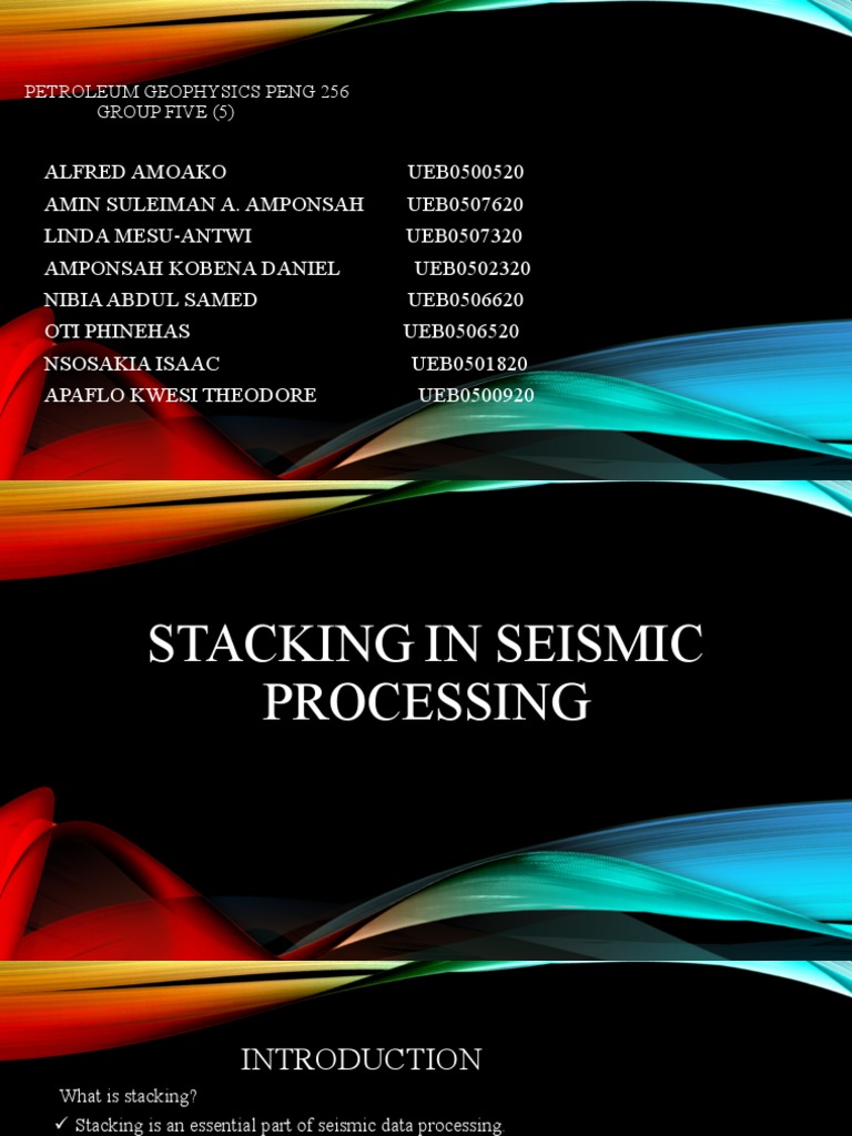 Stacking - in - Seismic - Processing (1) 111 | PDF | Reflection Seismology | Reflection (Physics)