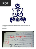 Pakistan Air Force Test Sample Paper | PDF | Question | Intelligence