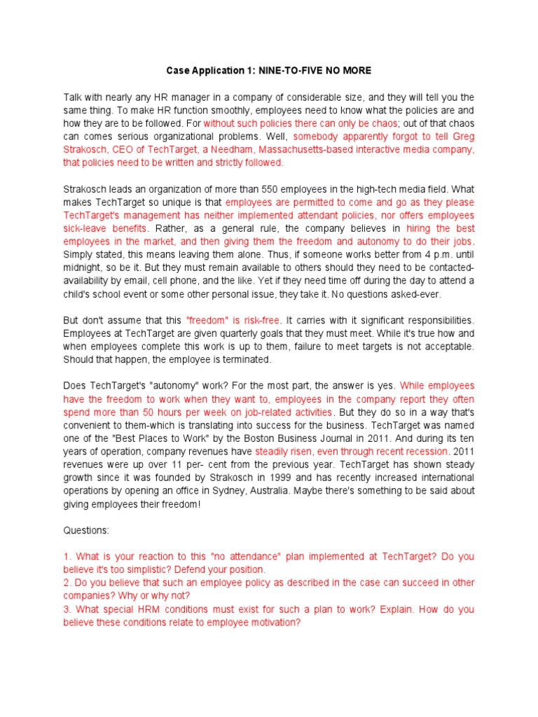 HRM Case 1 | PDF | Economies | Business