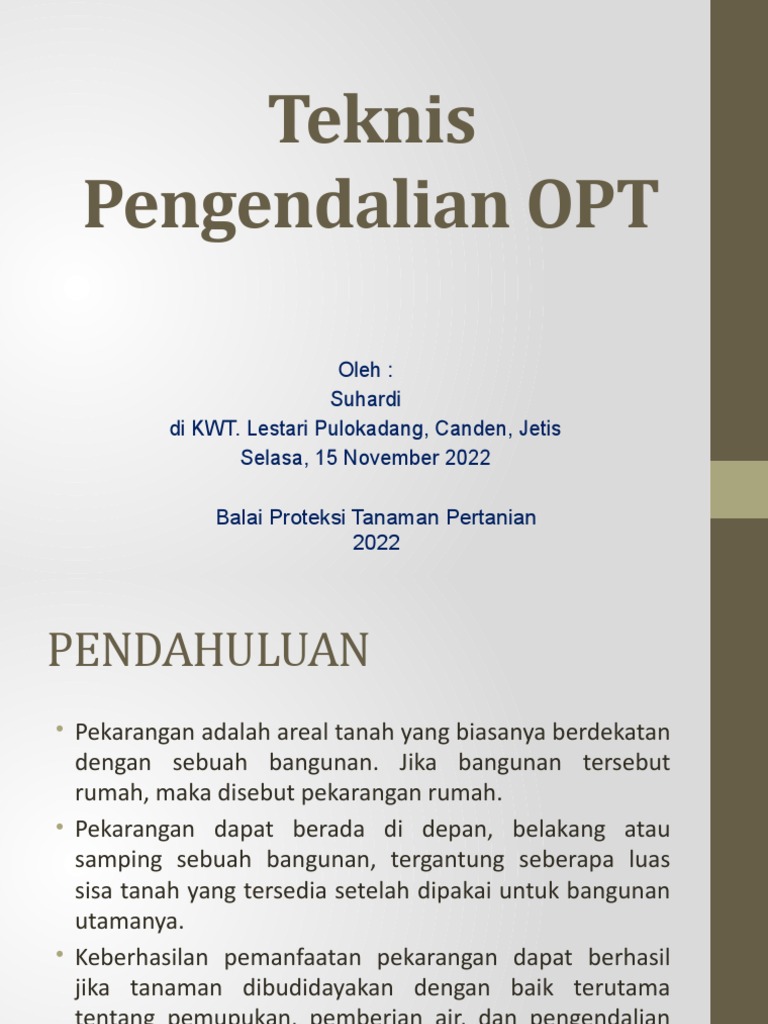 Pengendalian Hama Tanaman Pekarangan | PDF | Sains & Matematika