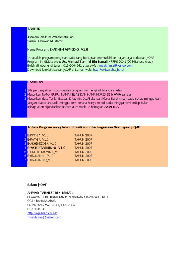 Rekod Tasmik 2 Kreatif 2018 | PDF