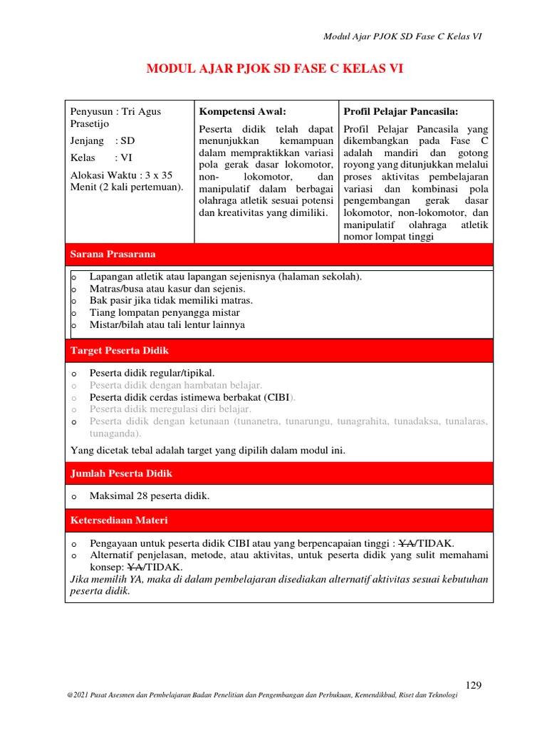 07-Ma - Lompat Tinggi - 27 - 07 - 021 | PDF