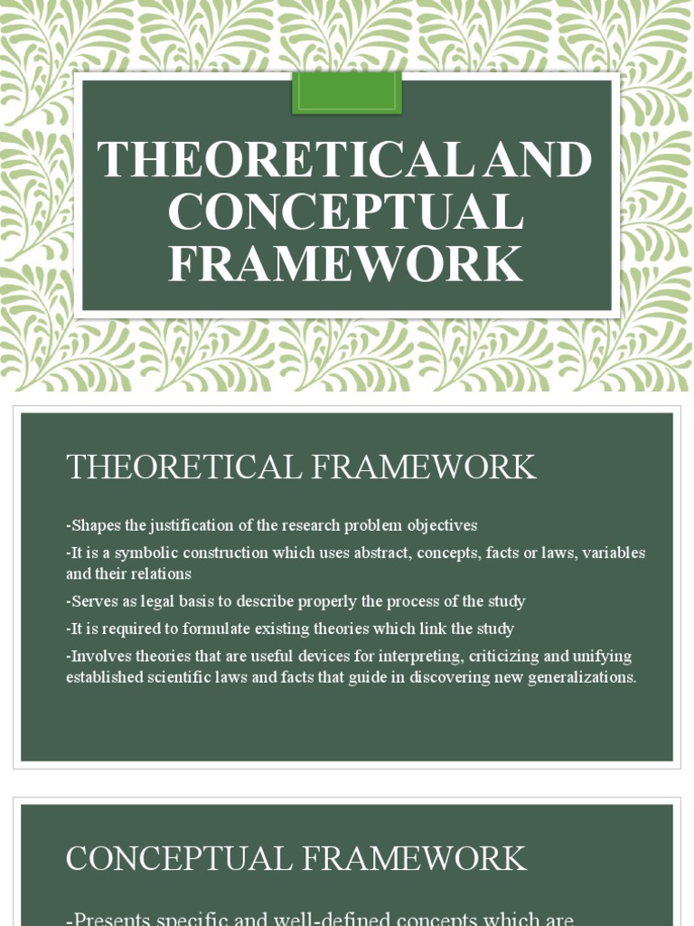 Theoretical And Conceptual Framework Pdf